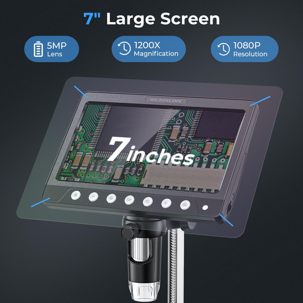 Digital Microscope 7" 1200X 1080P | Kentfaith - K&F Concept