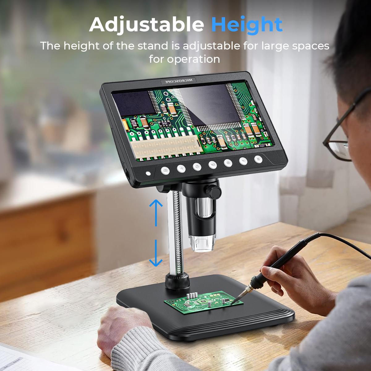 Digital Microscope 7" 1200X 1080P | Kentfaith - K&F Concept