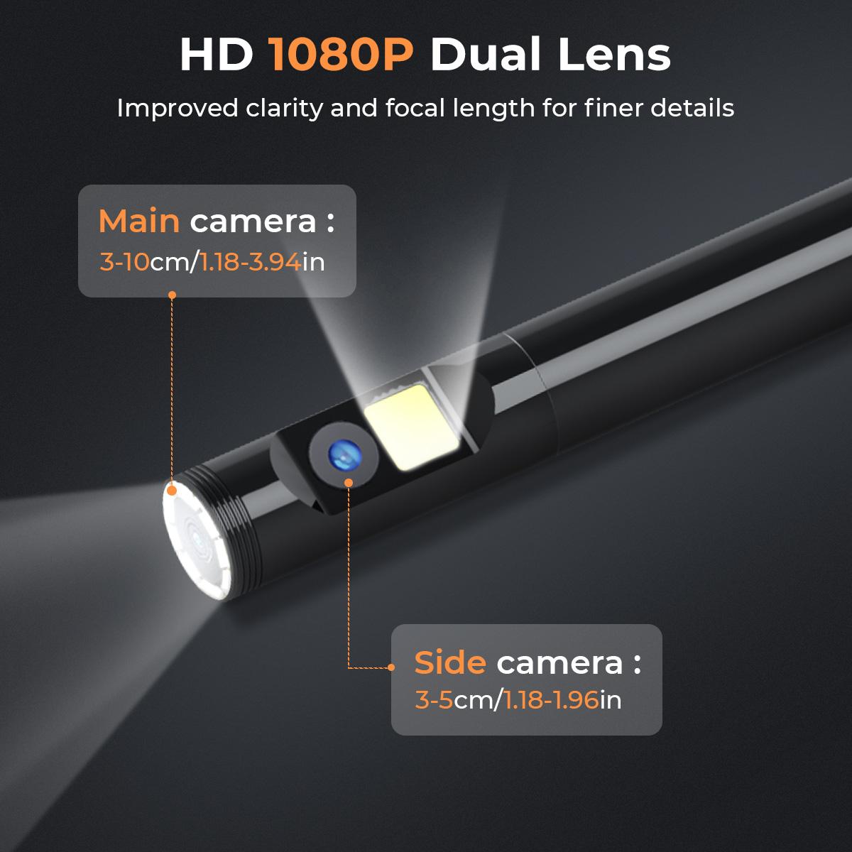 Borescope Inspection Camera with Dual 1080P Lenses - K&F Concept