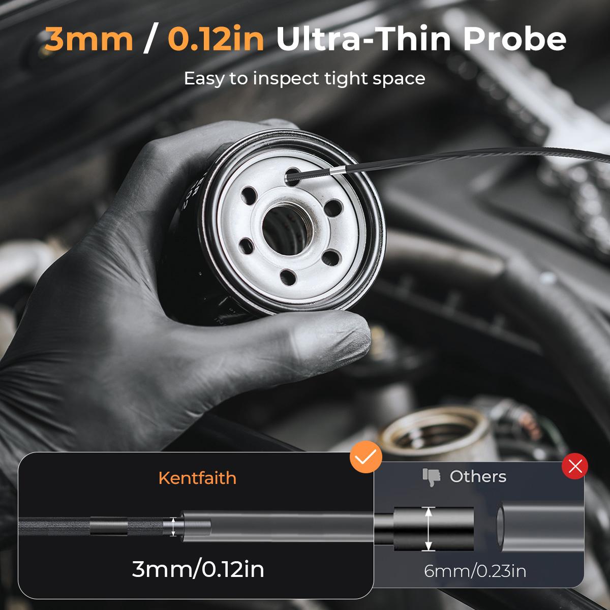 3mm Borescope Ultra Tiny Inspection Camera | Kentfaith - KENTFAITH