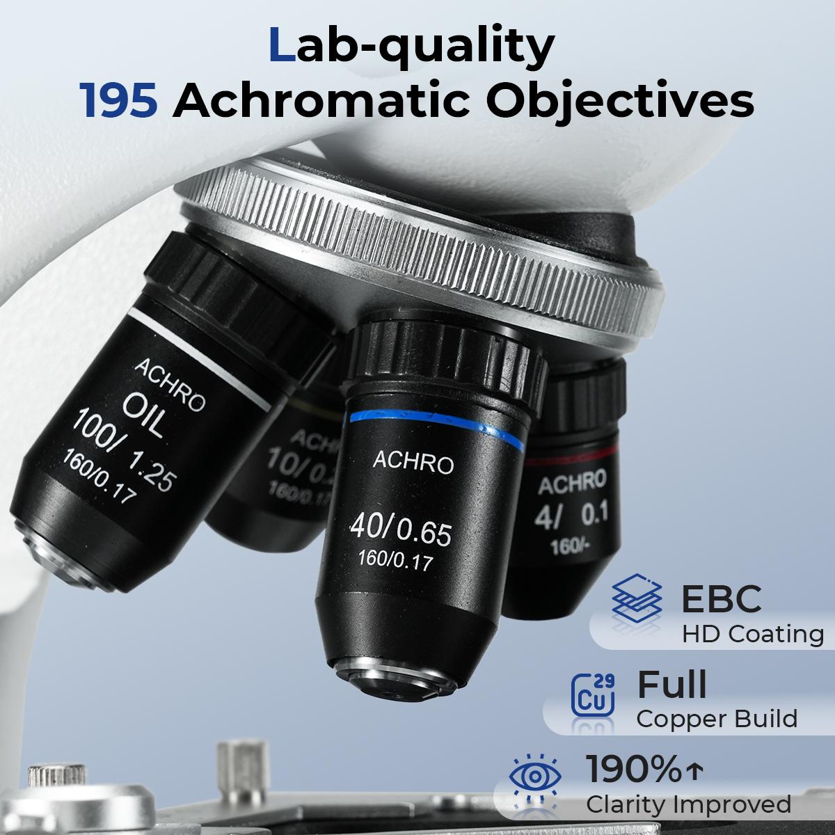 Compound Microscope with Screen & Camera - K&F Concept