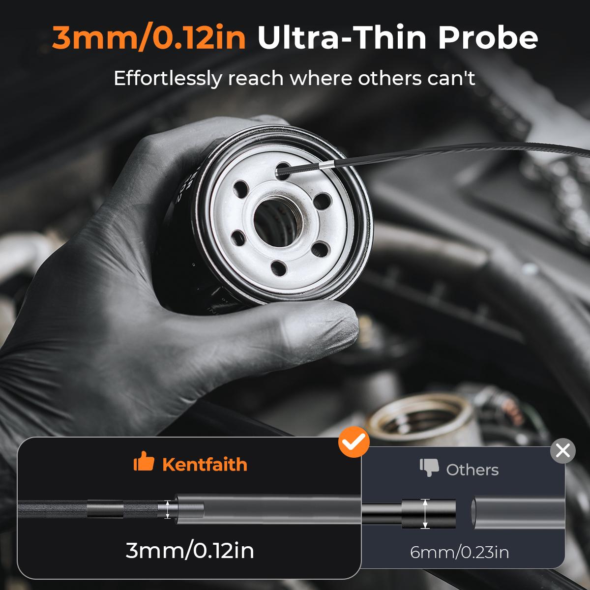 3mm Inspection Camera, with 180° 2-way Articulating, HDMI Output, 7 ...