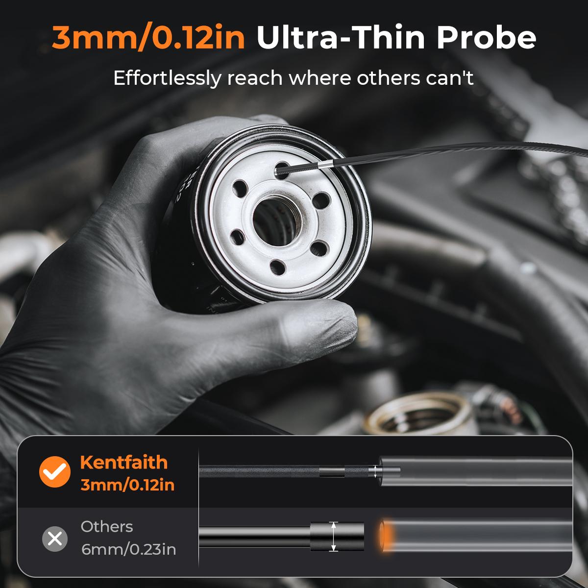 3mm Inspection Camera, with 180° 2-way Articulating, HDMI Output, 7 ...