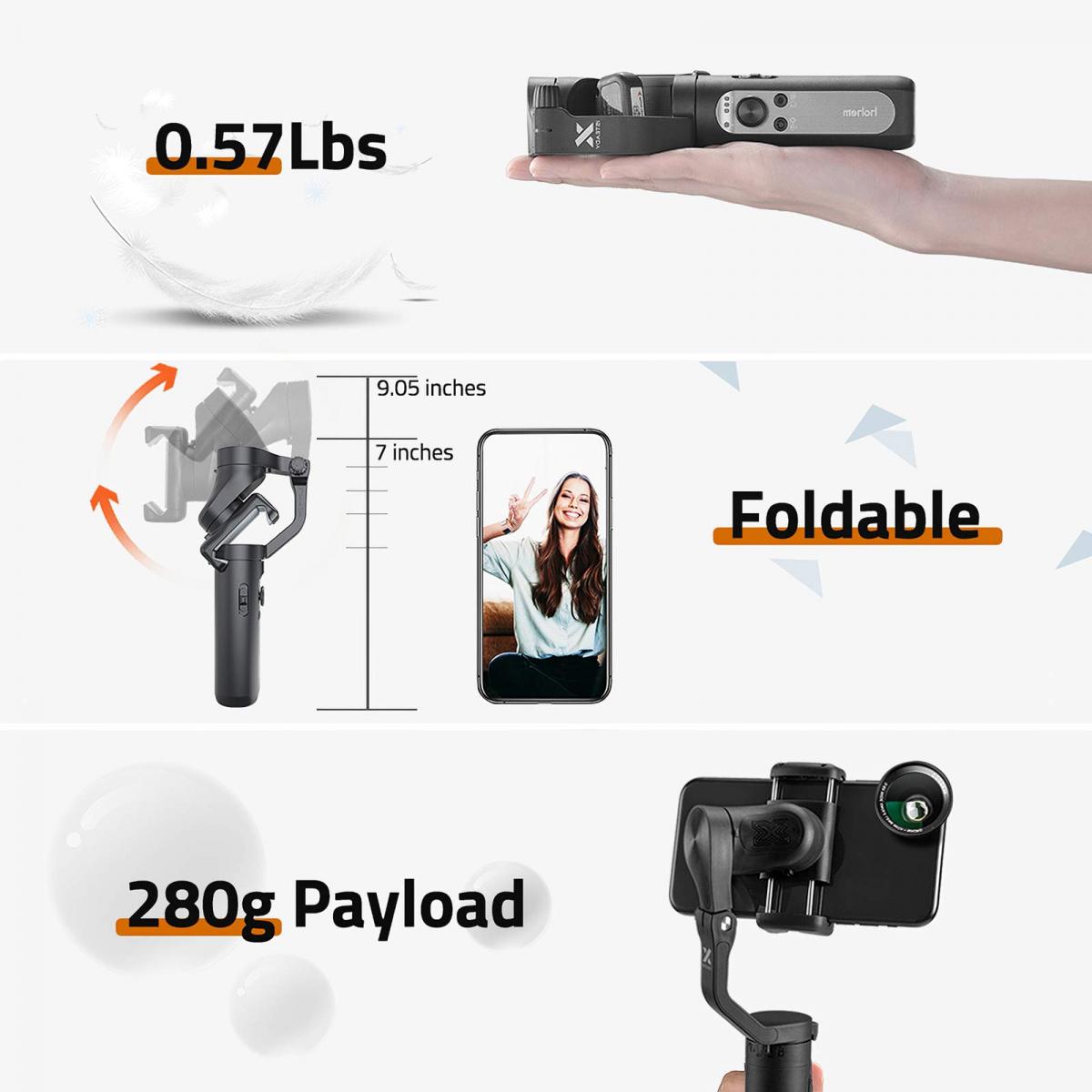 Hohem iSteady X 3 Axis Gimbal Stabilizer for Smartphone-Hohem ...