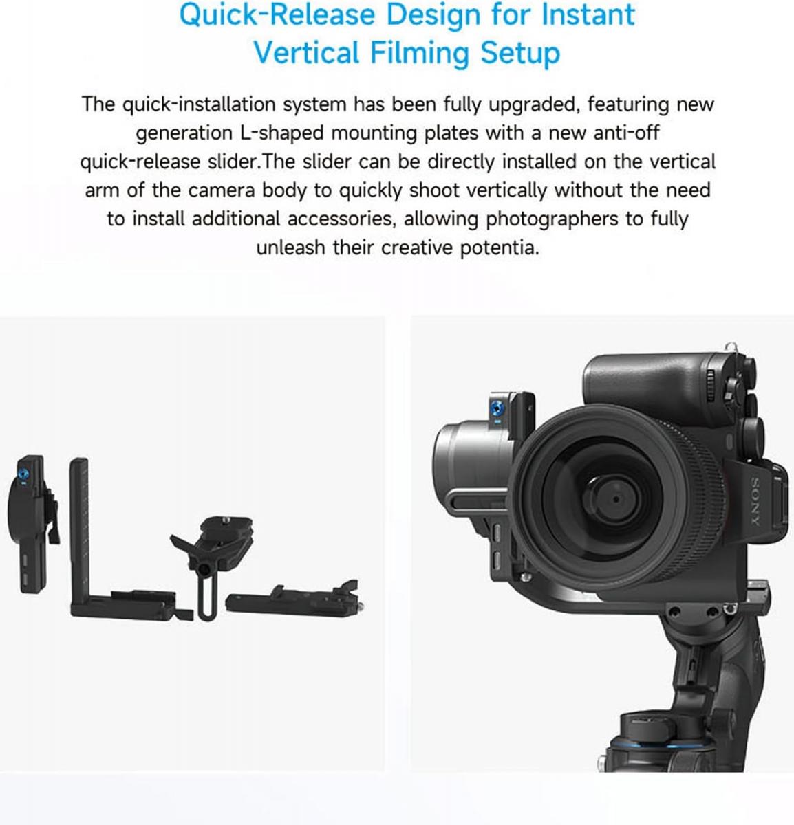 FeiyuTech SCORP 2 KIT Gimbal Stabilizer for DSLR and Mirrorless Camera Built-in AI Tracking ...