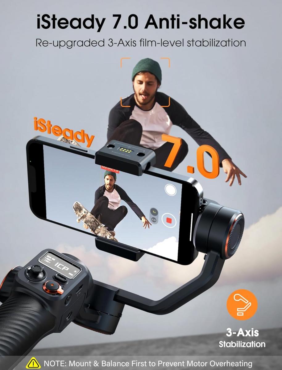 hohem iSteady M6 Kit Gimbal Stabilizer for Smartphone 3-Axis Phone ...