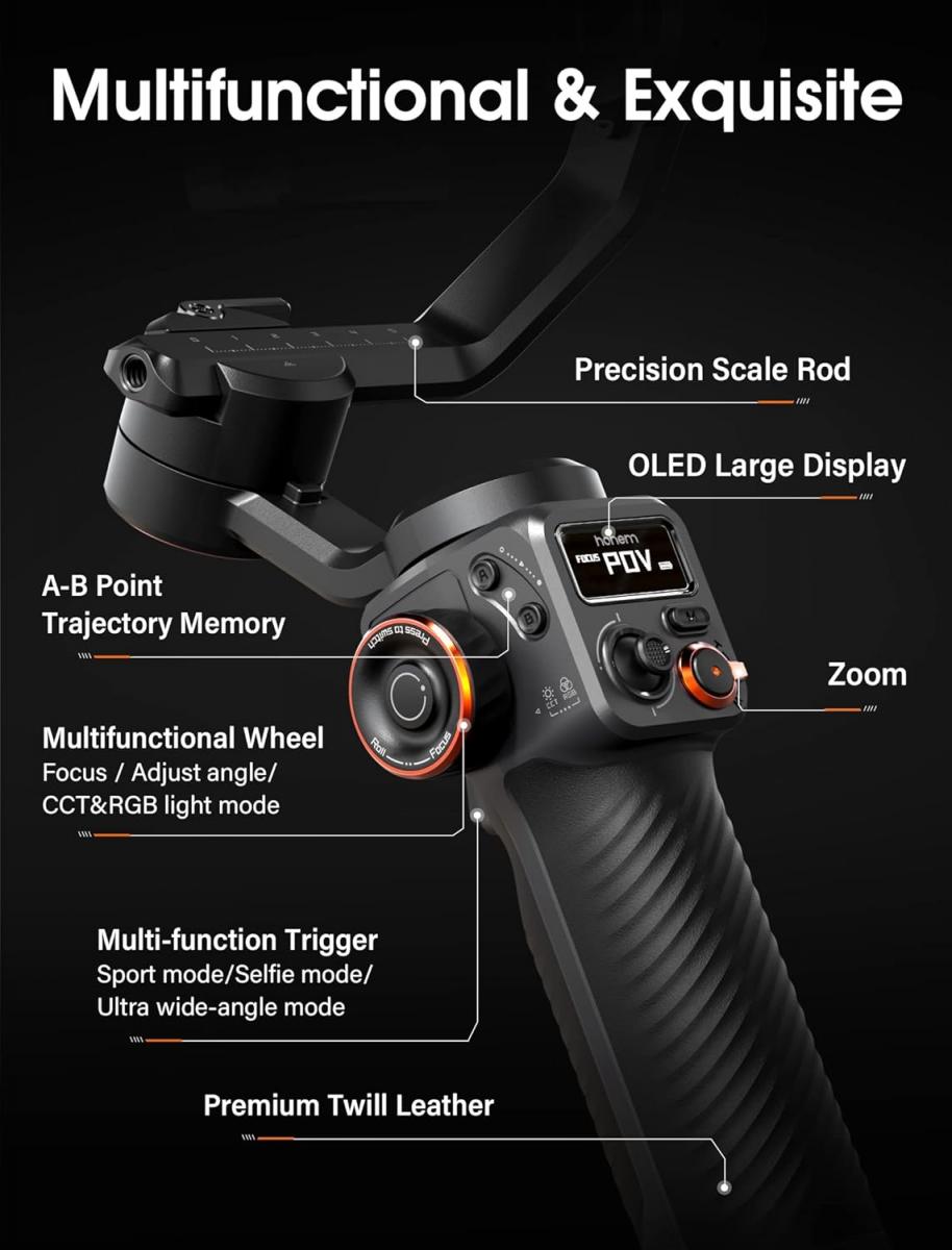 hohem iSteady M6 Kit Gimbal Stabilizer for Smartphone 3-Axis Phone ...