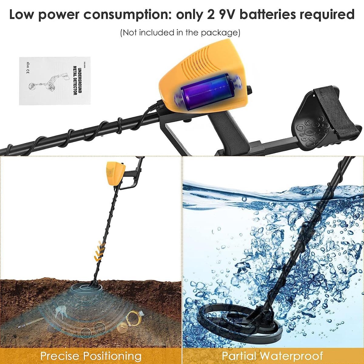 Waterproof Gold Metal Detector High Precision - KENTFAITH