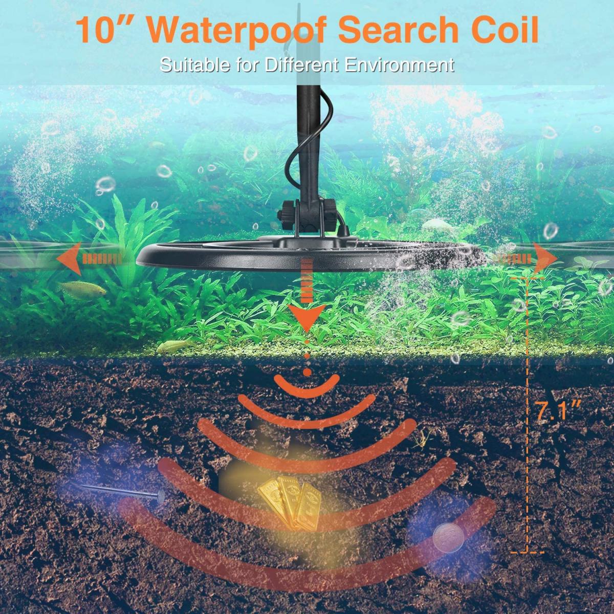Waterproof Metal Detectors for Gold With LCD Display - KENTFAITH