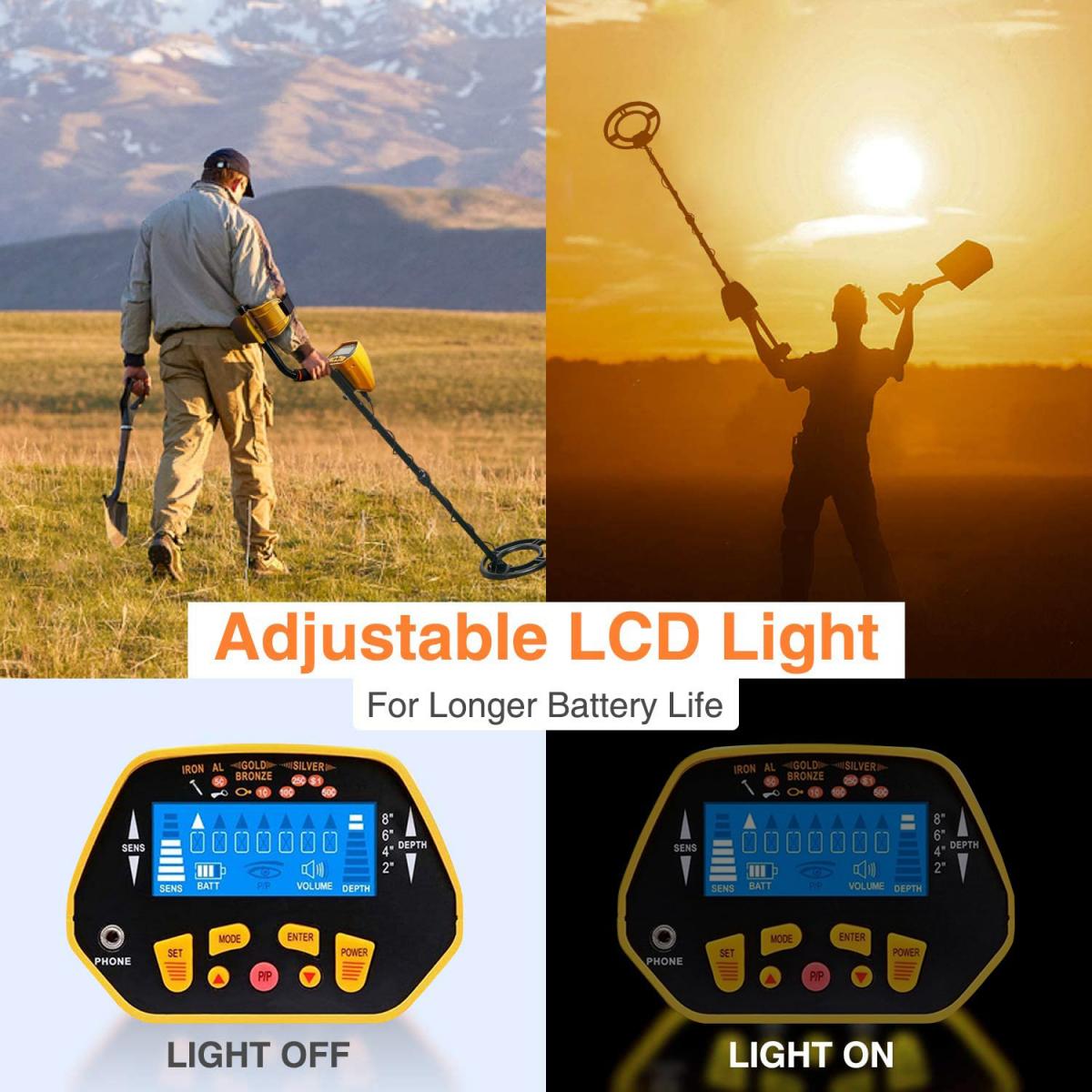 Adjustable Sensitivity Metal Detector, 10 | Kentfaith - KENTFAITH