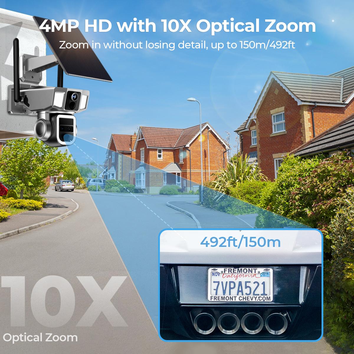 10X Optical Zoom Outdoor Camera, 4G | Kentfaith - KENTFAITH