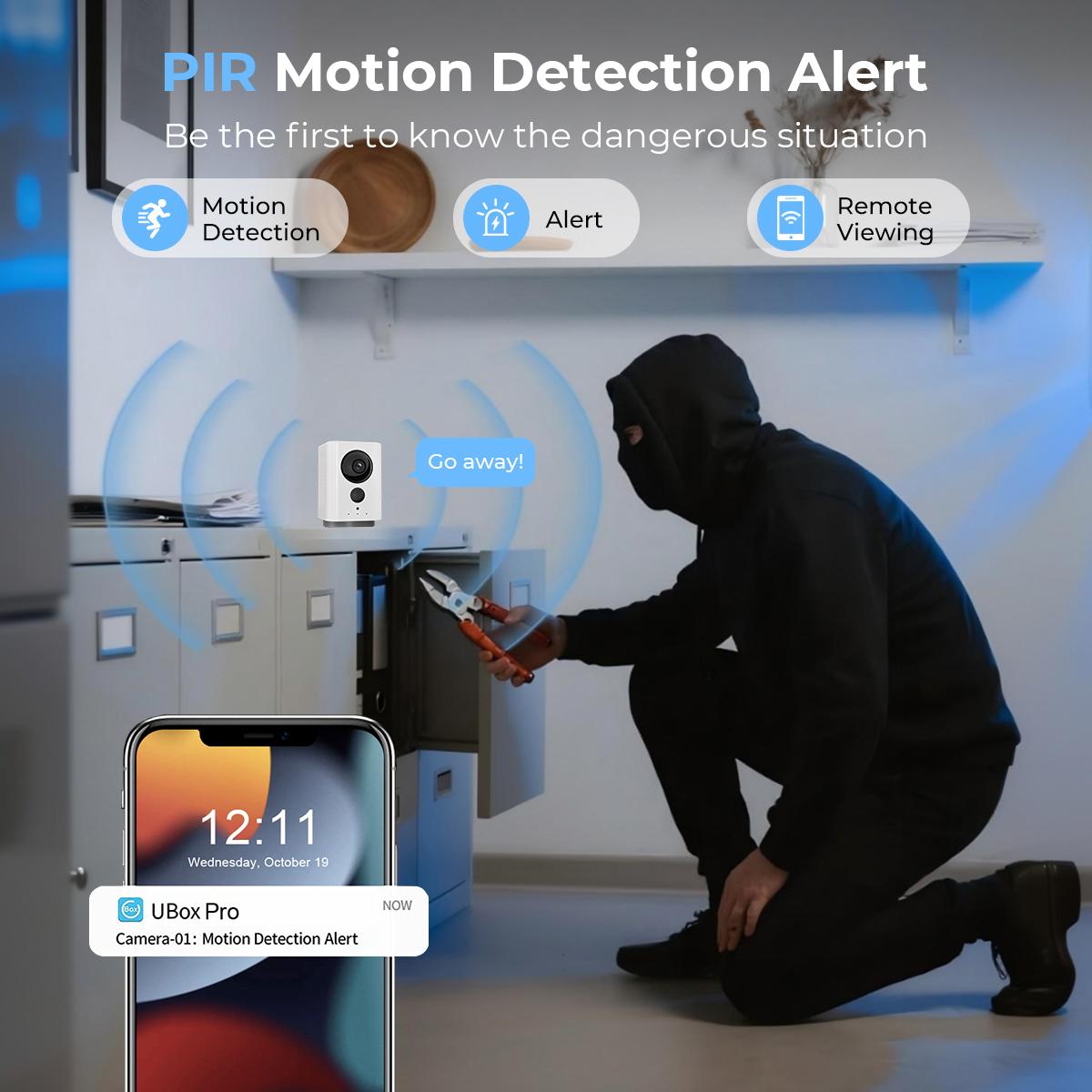 4G Cellular Security Camera, 2K Wireless and 360 Degrees Pan 45 Degrees ...