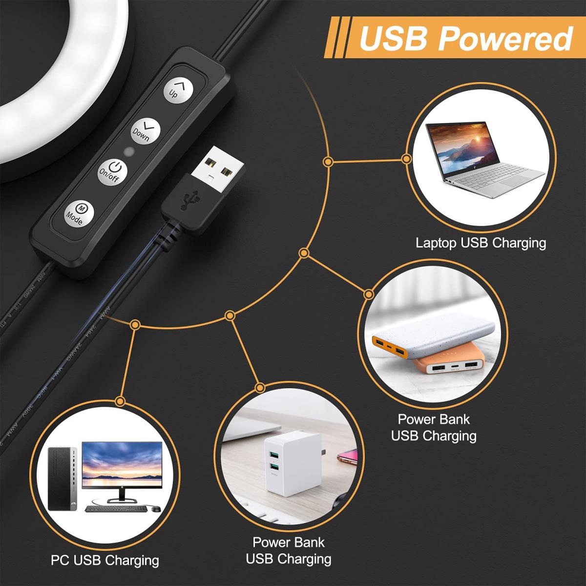 Conference Lighting Kit 4" USB Powered Ring - KENTFAITH