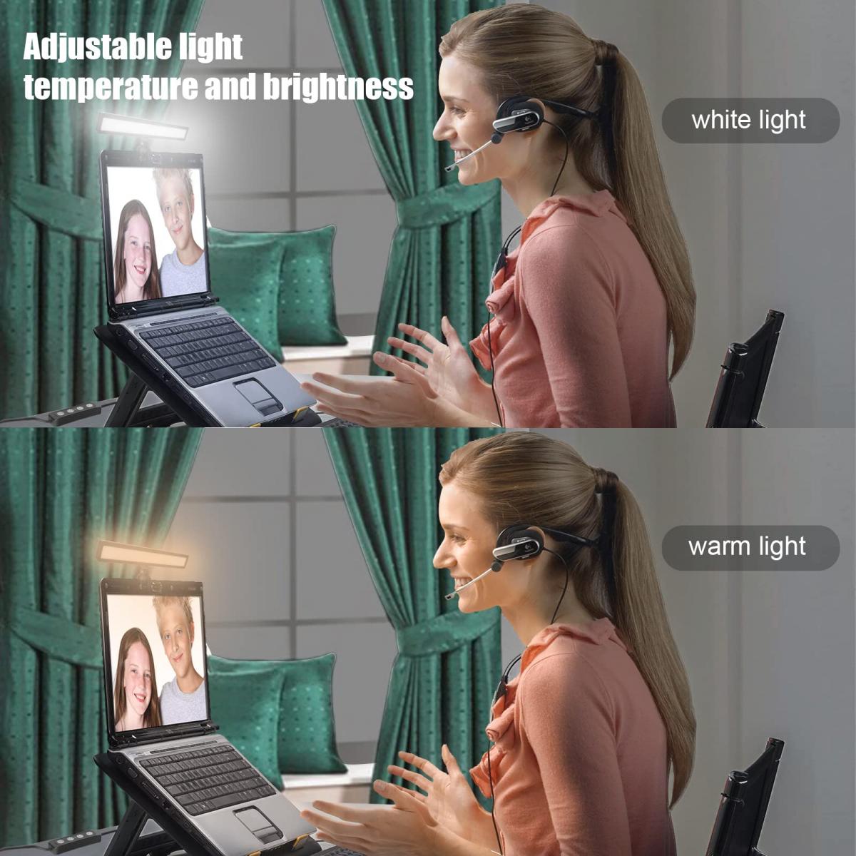 Video Conference Light Kit 3 Colors Dimmable - KENTFAITH