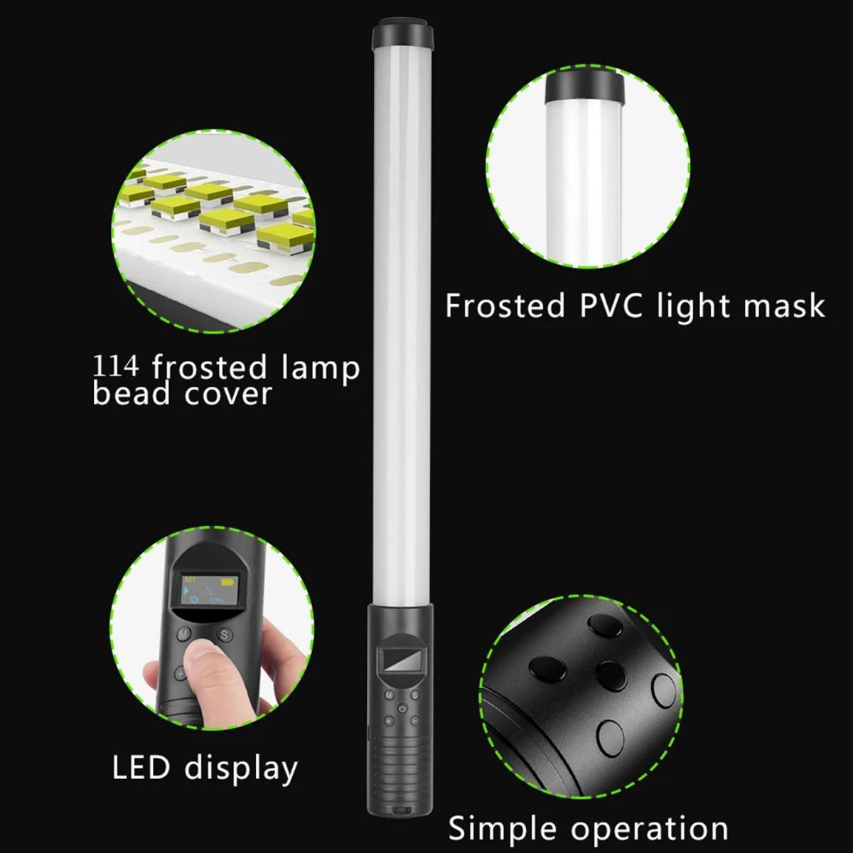 Handheld Light Stick, 3000K-6000K Dual Color Temperature, 2000MAH ...