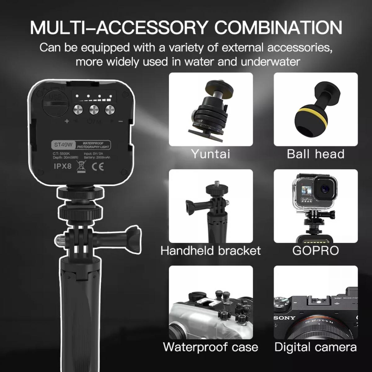 Mini portable diving fill light, gopro outdoor photography lights, led ...