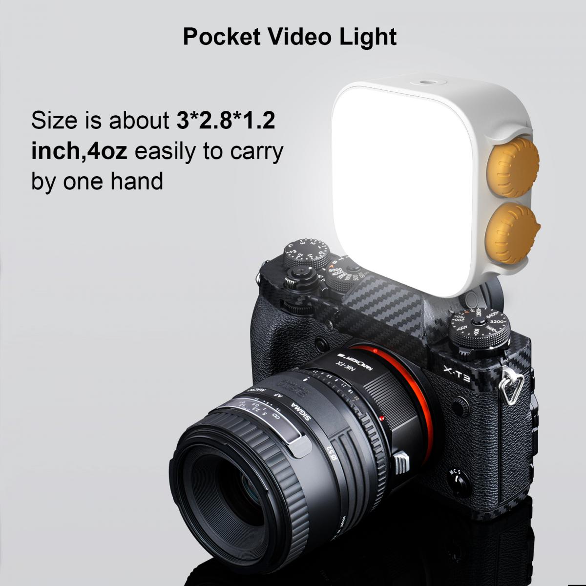 Mini Pocket Light Dual Color Temperature 3500-7500K - KENTFAITH