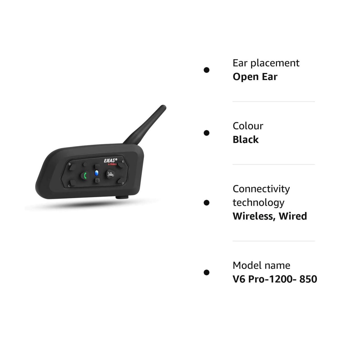 Motorcycle Bluetooth earphones, supporting 6-rider 800M intercom ...