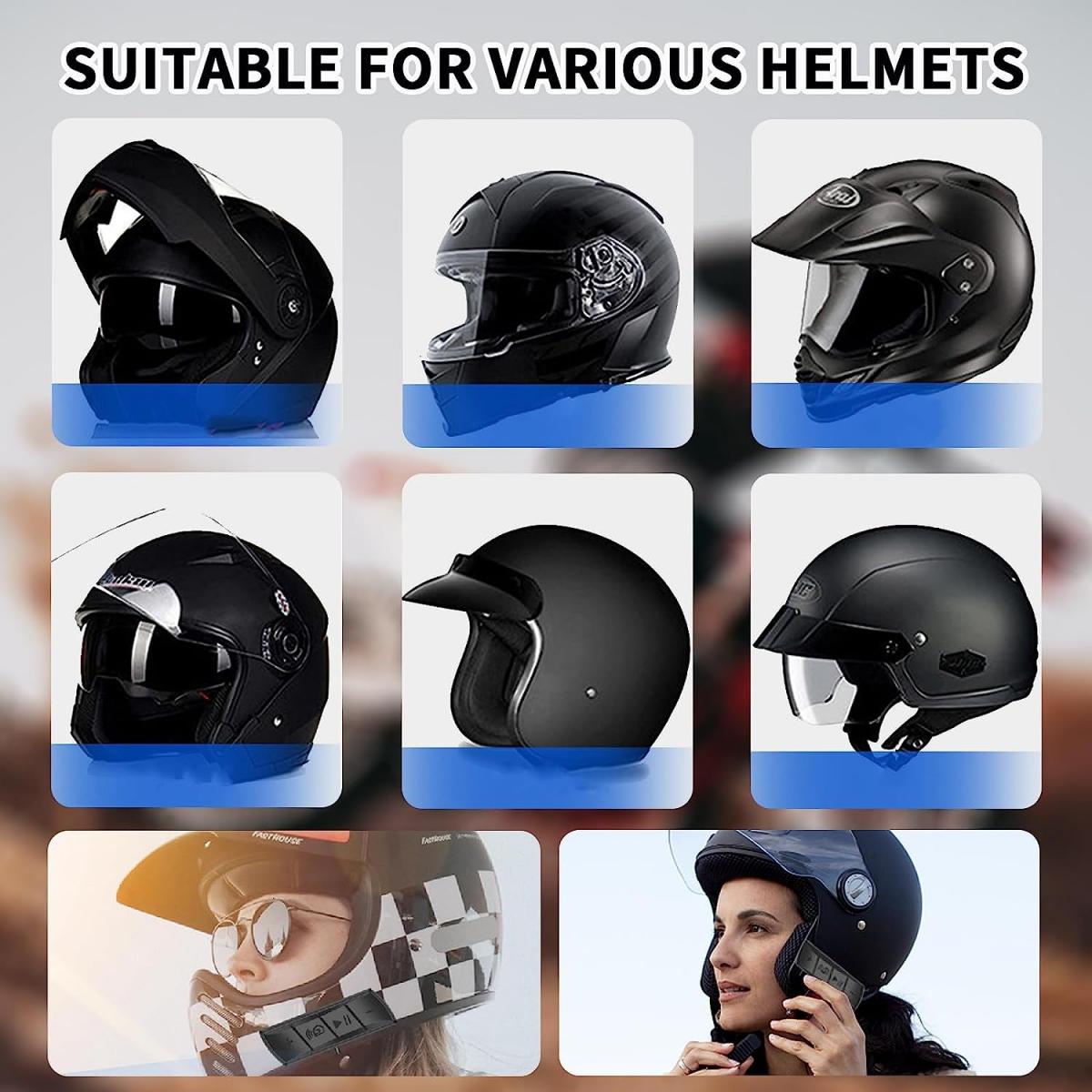 Helmet Bluetooth Earphones Motorcycle - KENTFAITH