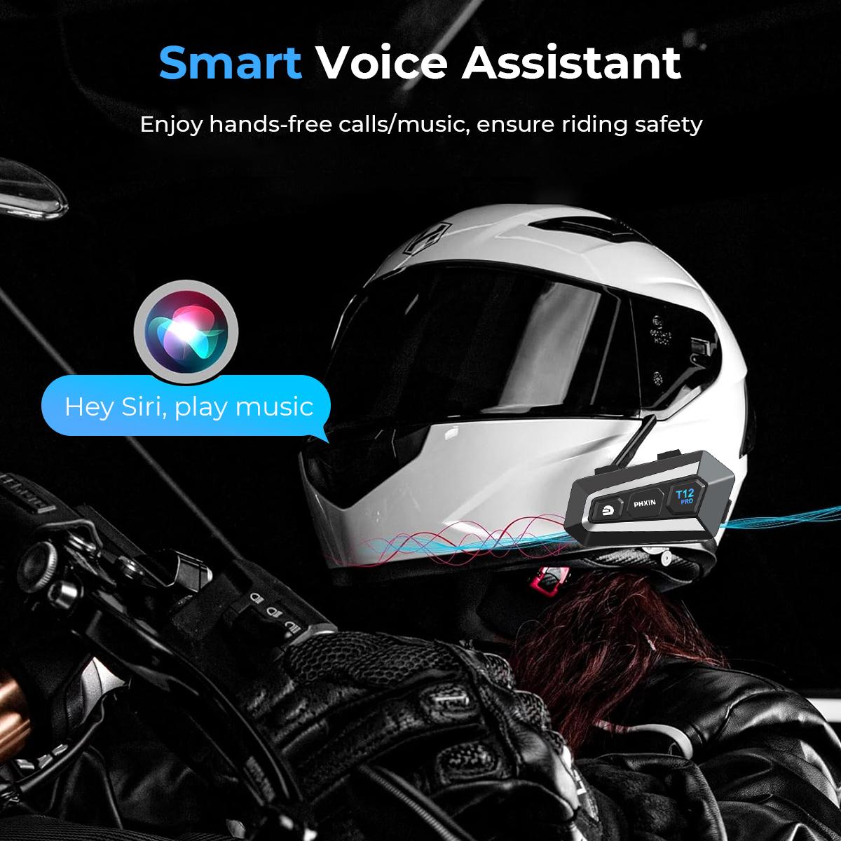 32 Riders Intercom Motorcycle Helmet Bluetooth Headset Mesh 3.0 Audio Multitasking - KENTFAITH
