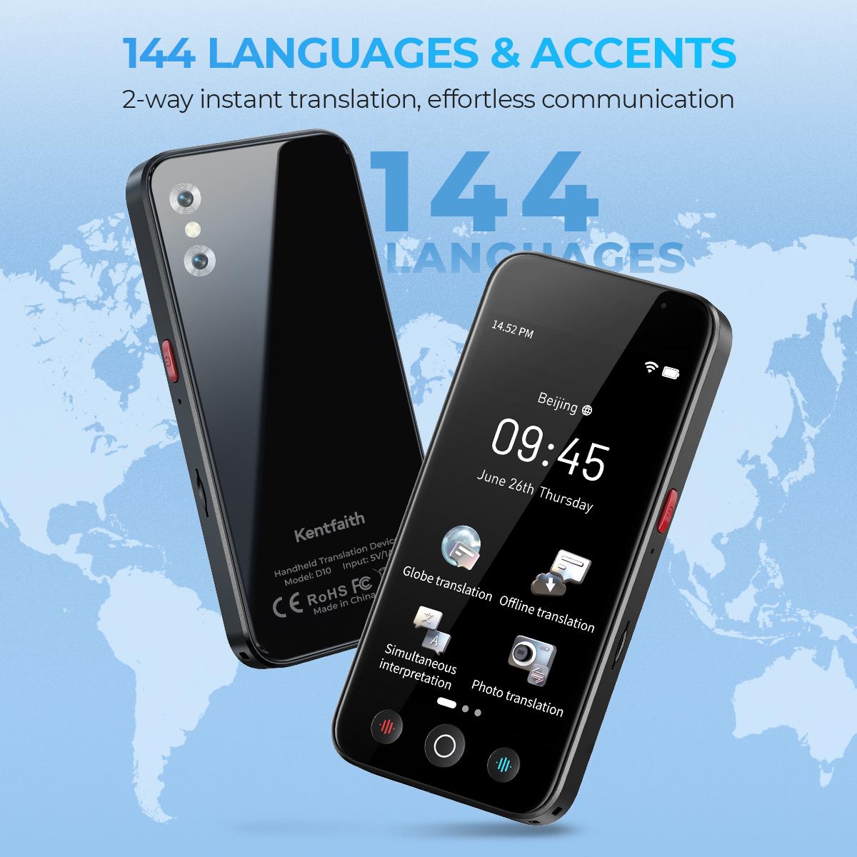 Offline Voice Translator Device with 144 Languages 5" Touch Screen ...
