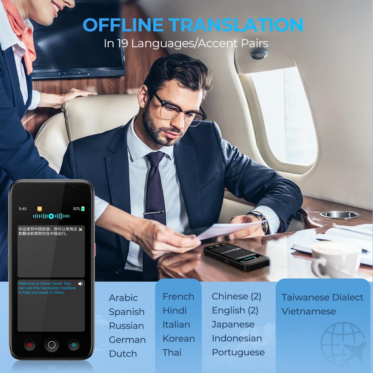 Offline Translator Device, 144 Languages 5" - KENTFAITH