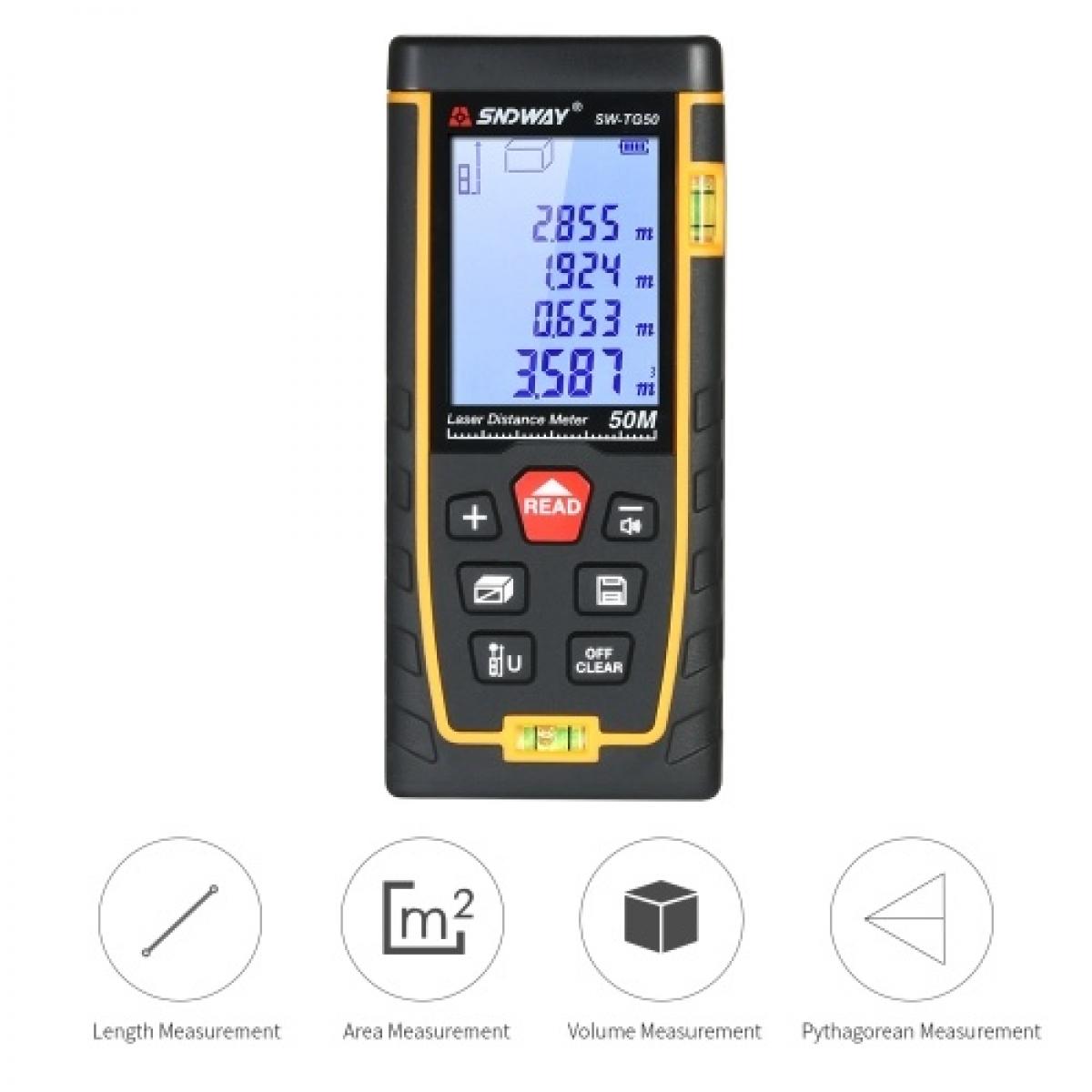SNDWAY SW-TG120 laser rangefinder 394ft/120M, portable handle digital ...