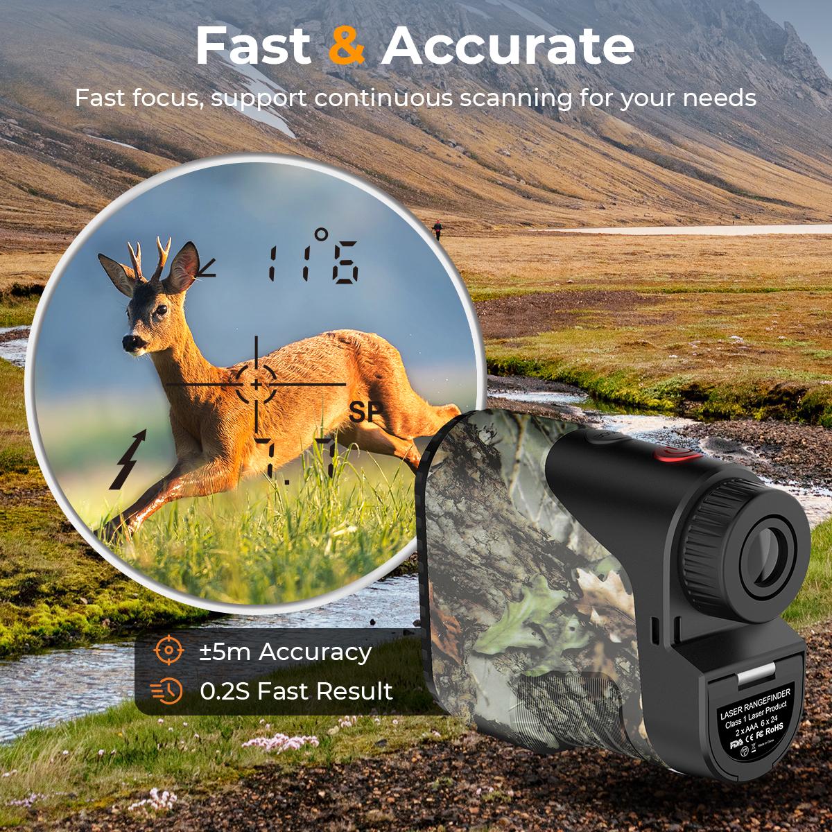 Laser Rangefinder for Hunting Golf 600m - K&F Concept