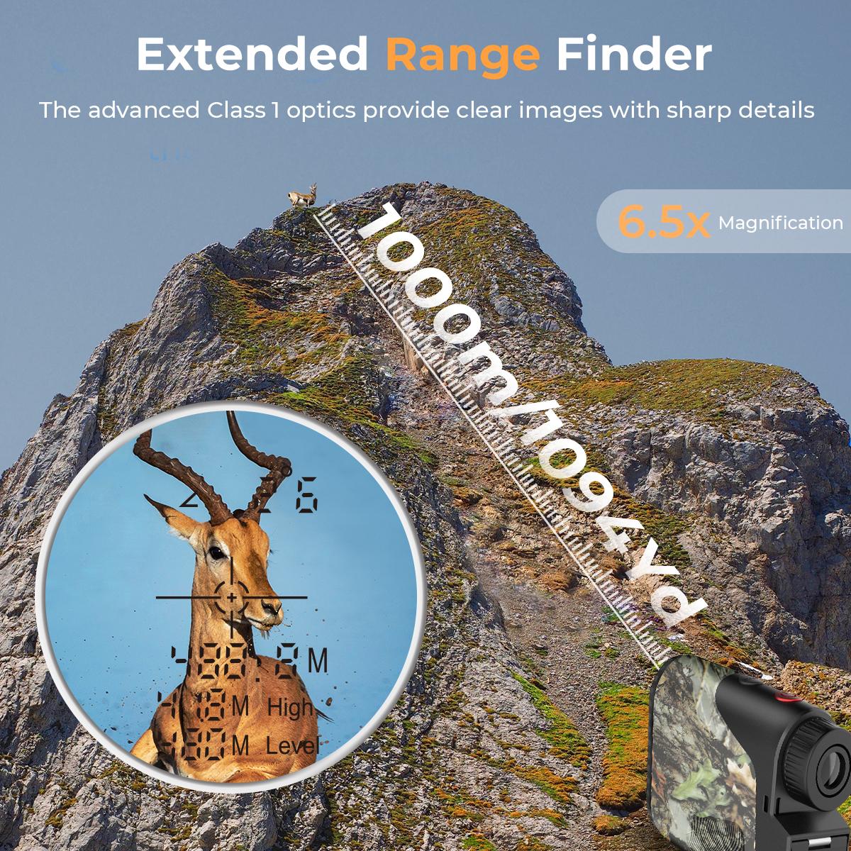 Laser Rangefinder 1000M for Golf & Hunting - K&F Concept