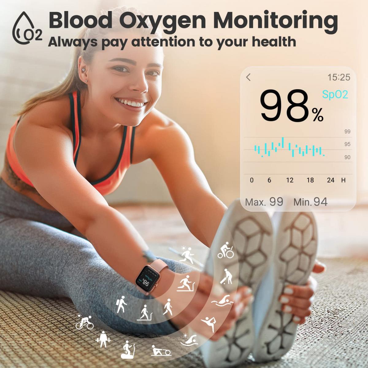 Sleep In Smart Watch Id206 Kentfaith - KENTFAITH