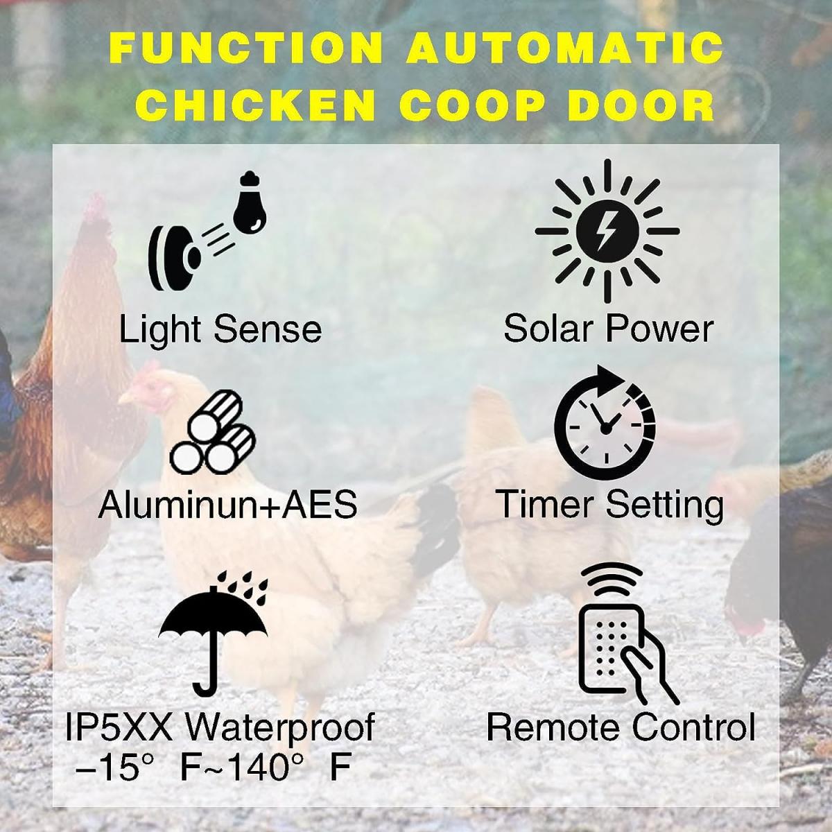 Solar Chicken Coop Door | Kentfaith - K&F Concept