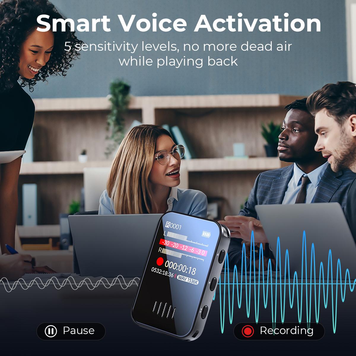 Digital Voice Recorder With Usb, 128Gb 1600H | Kentfaith - KENTFAITH