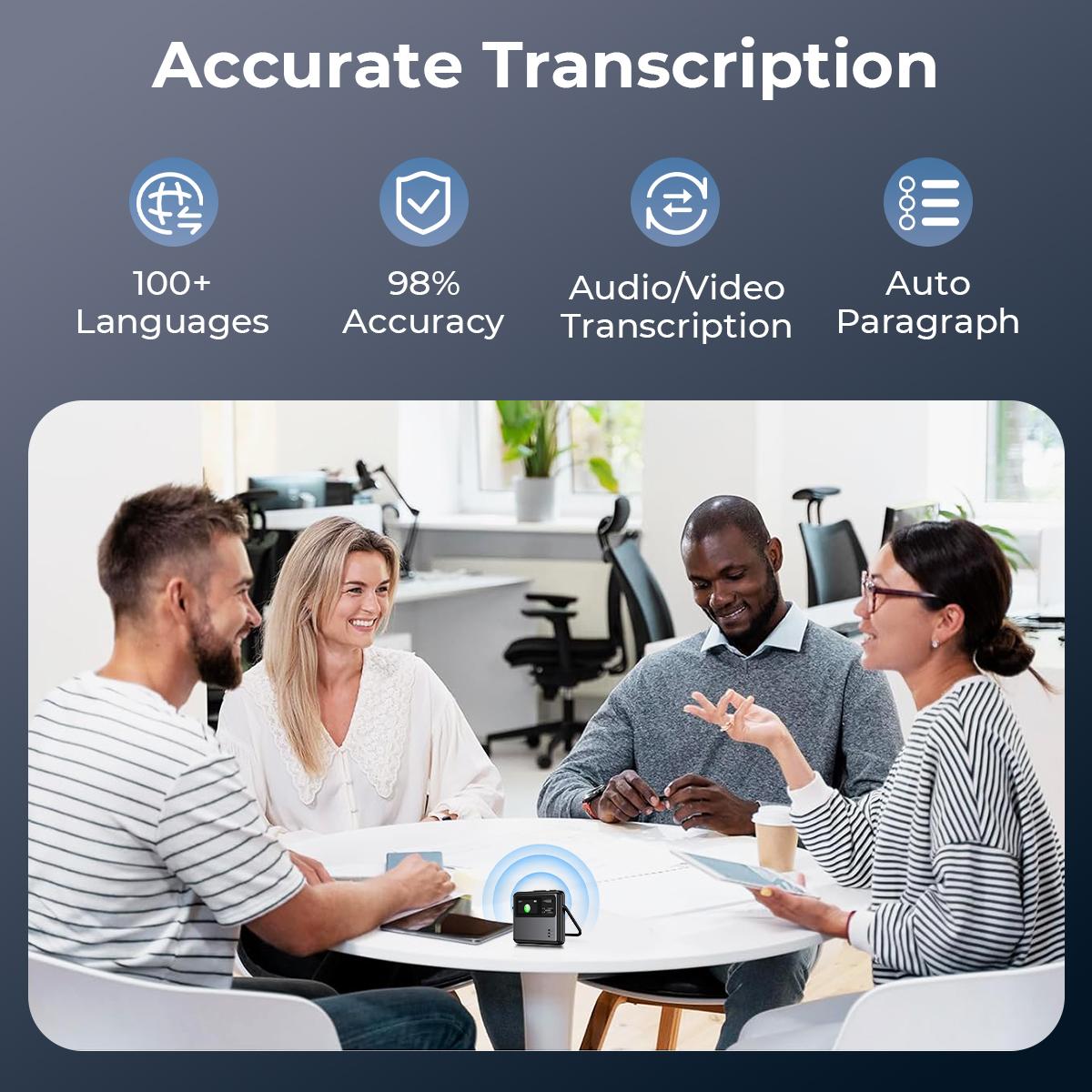 AI Voice Recorder Transcriber Summary Translation Audio Activated 128G ...