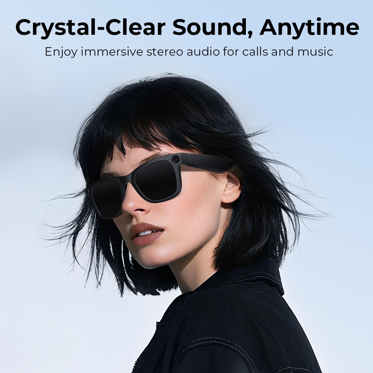 Smart Glasses with Camera, 8MP Sony Camera for 1080P POVs, 13MP Photos ...