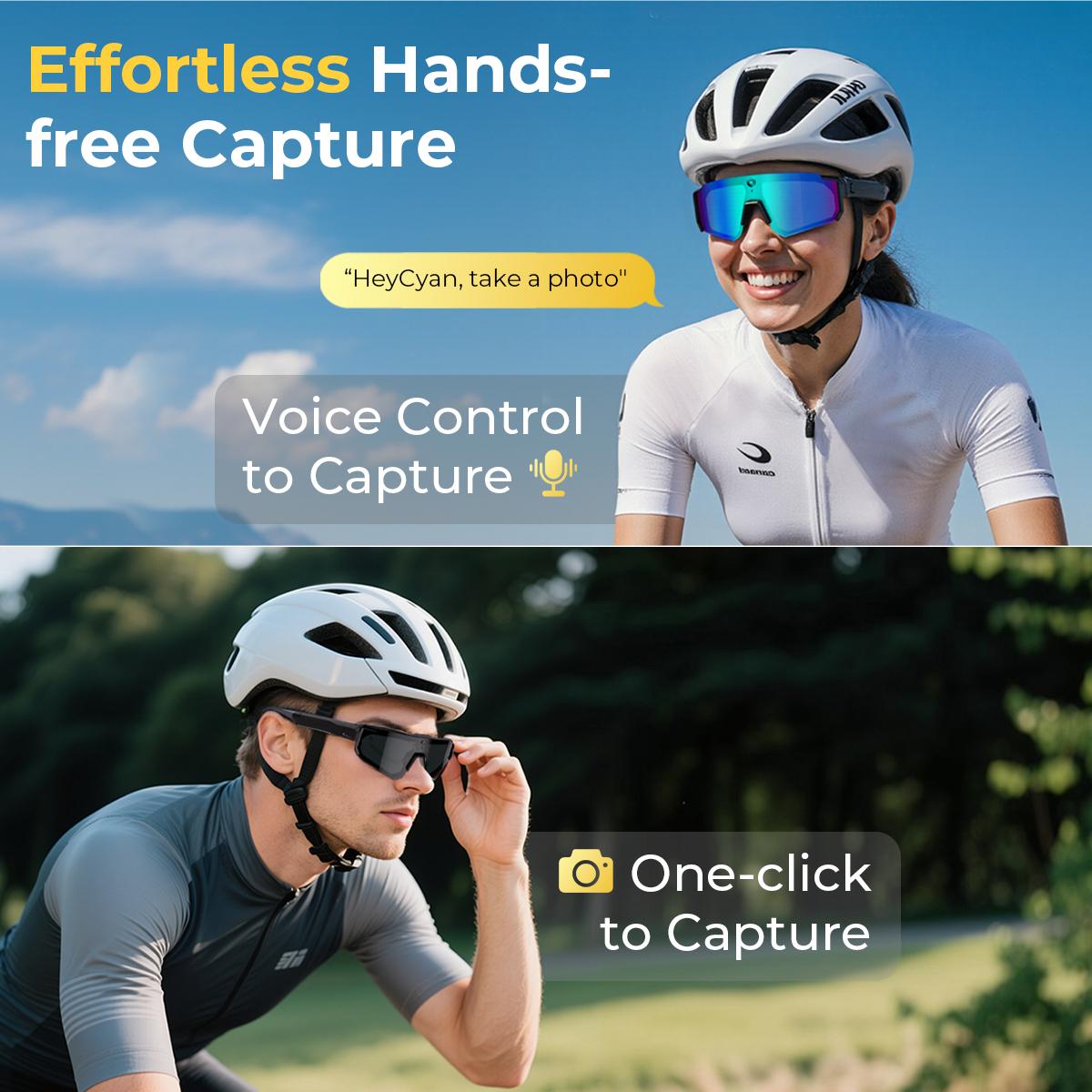 Recording Sunglasses with 1200P 30FPS Videos, 36MP photos, 6-axis Image ...