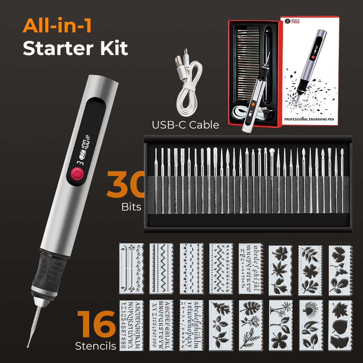 Engraving Pen For Metal, 30 Bits - KENTFAITH