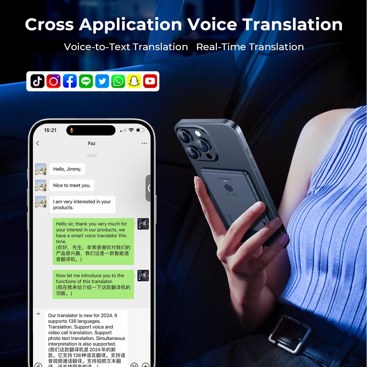 AI Translator Recorder for Business & Trade, 150 Languages, Transcribe ...