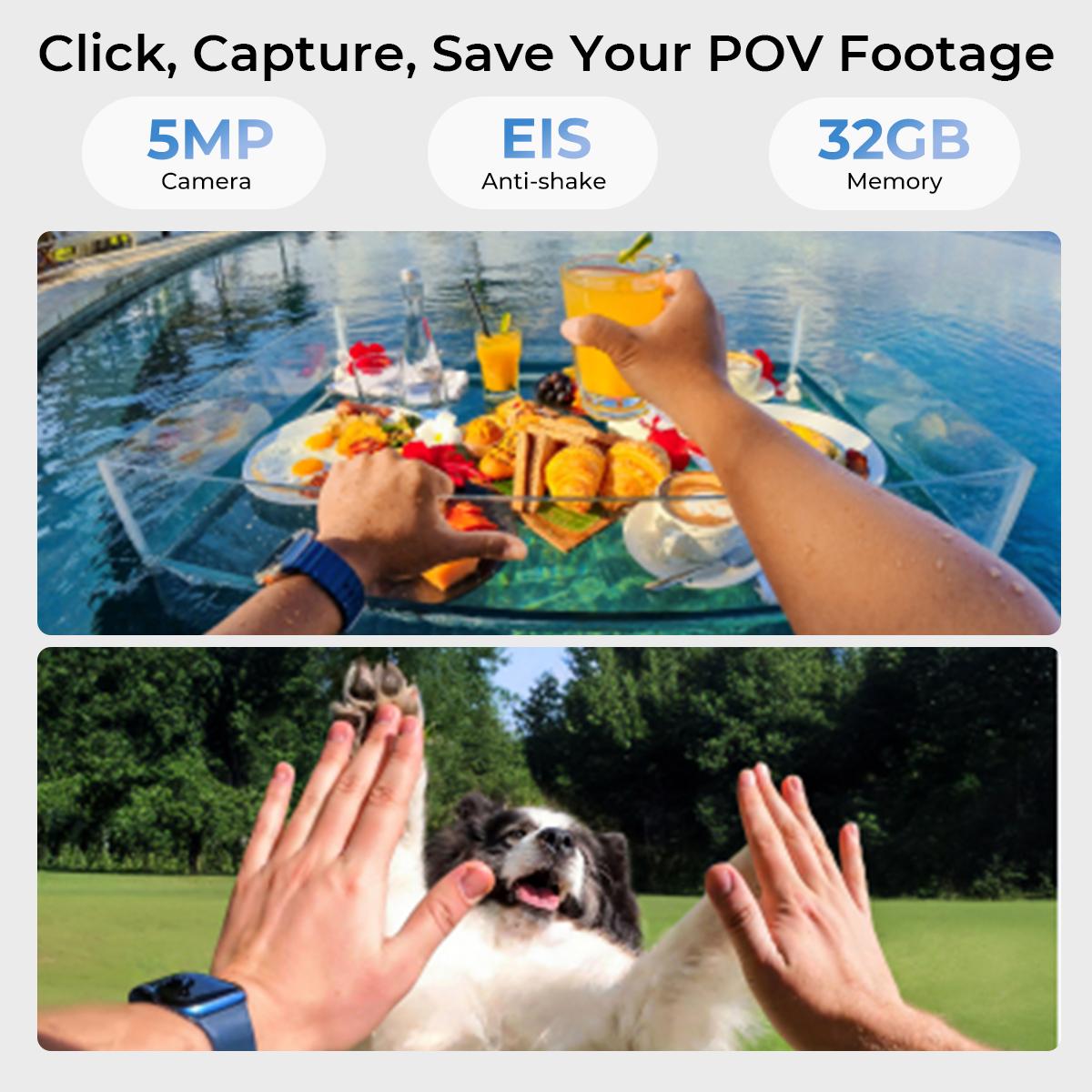 Smart Camera Glasses, HD 1080P, EIS Stabilization, WiFi Connect ...