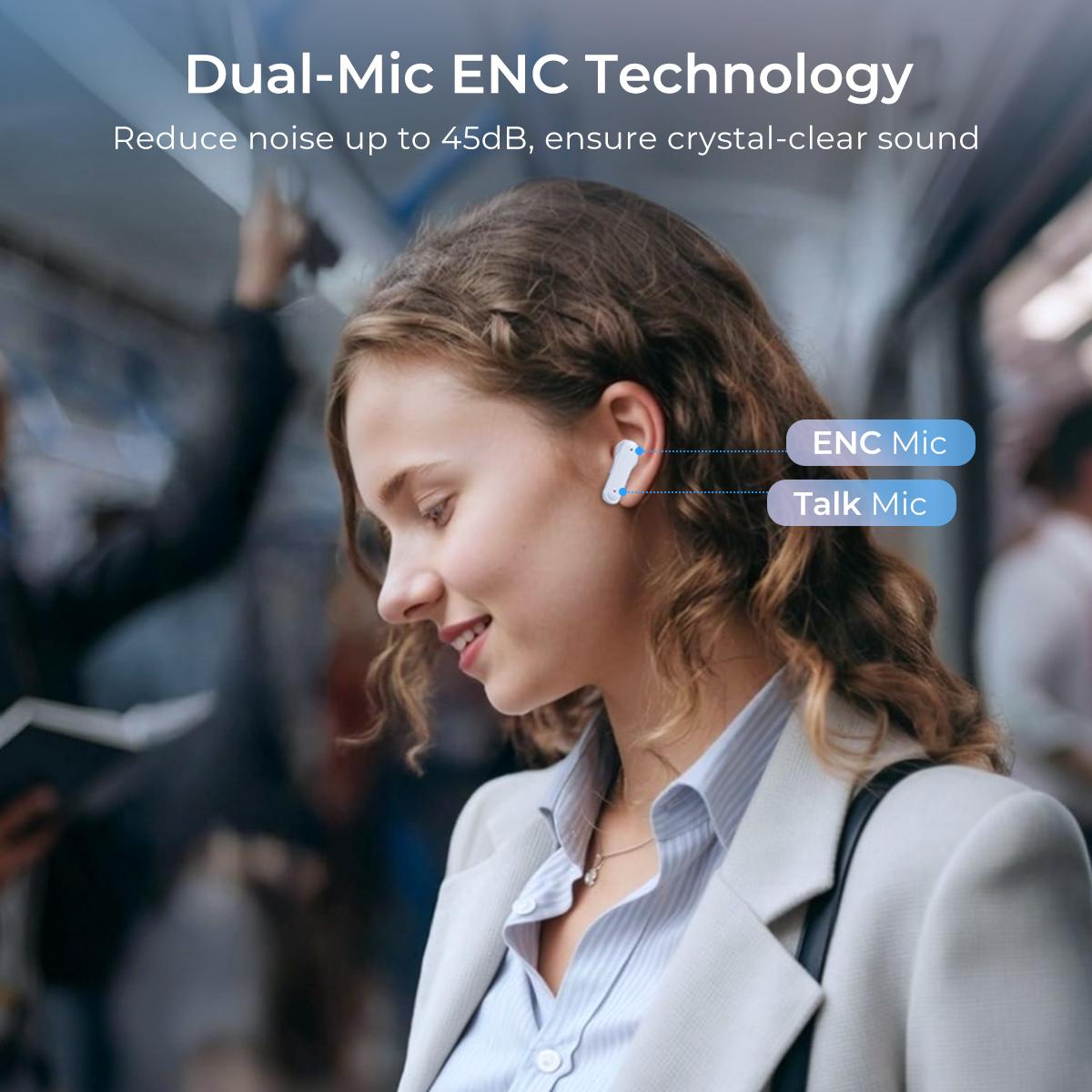 2-Way Real-Time Translator Earbuds with LCD Touchscreen - K&F Concept