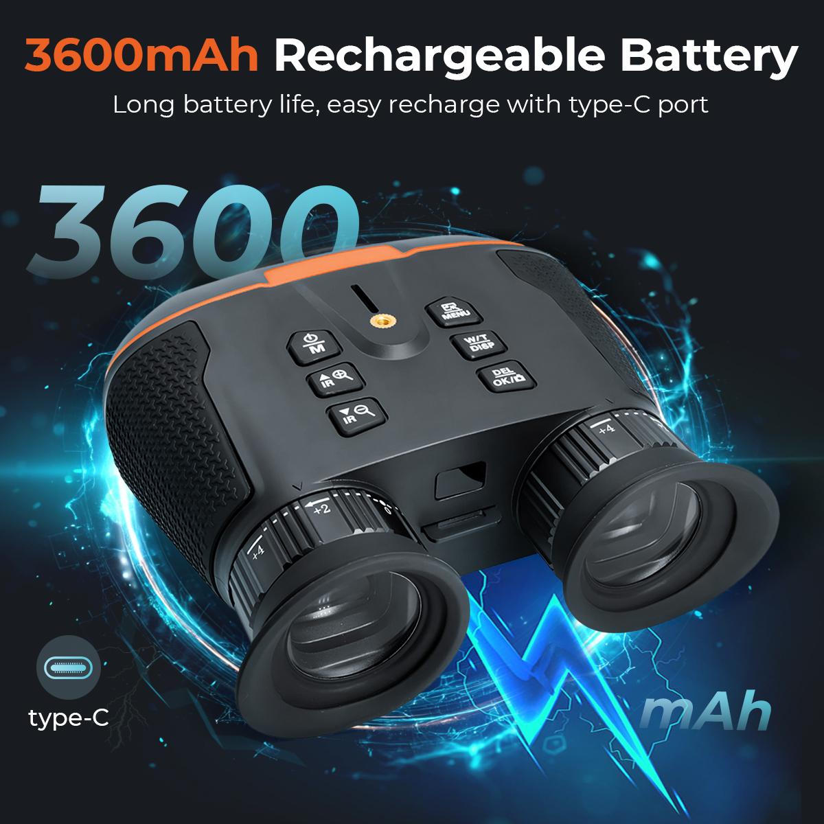 ナイトビジョン双眼鏡 3D VRヘッドマウント 8K 96MP 100インチ視覚効果 Kentfaith - K&F Concept