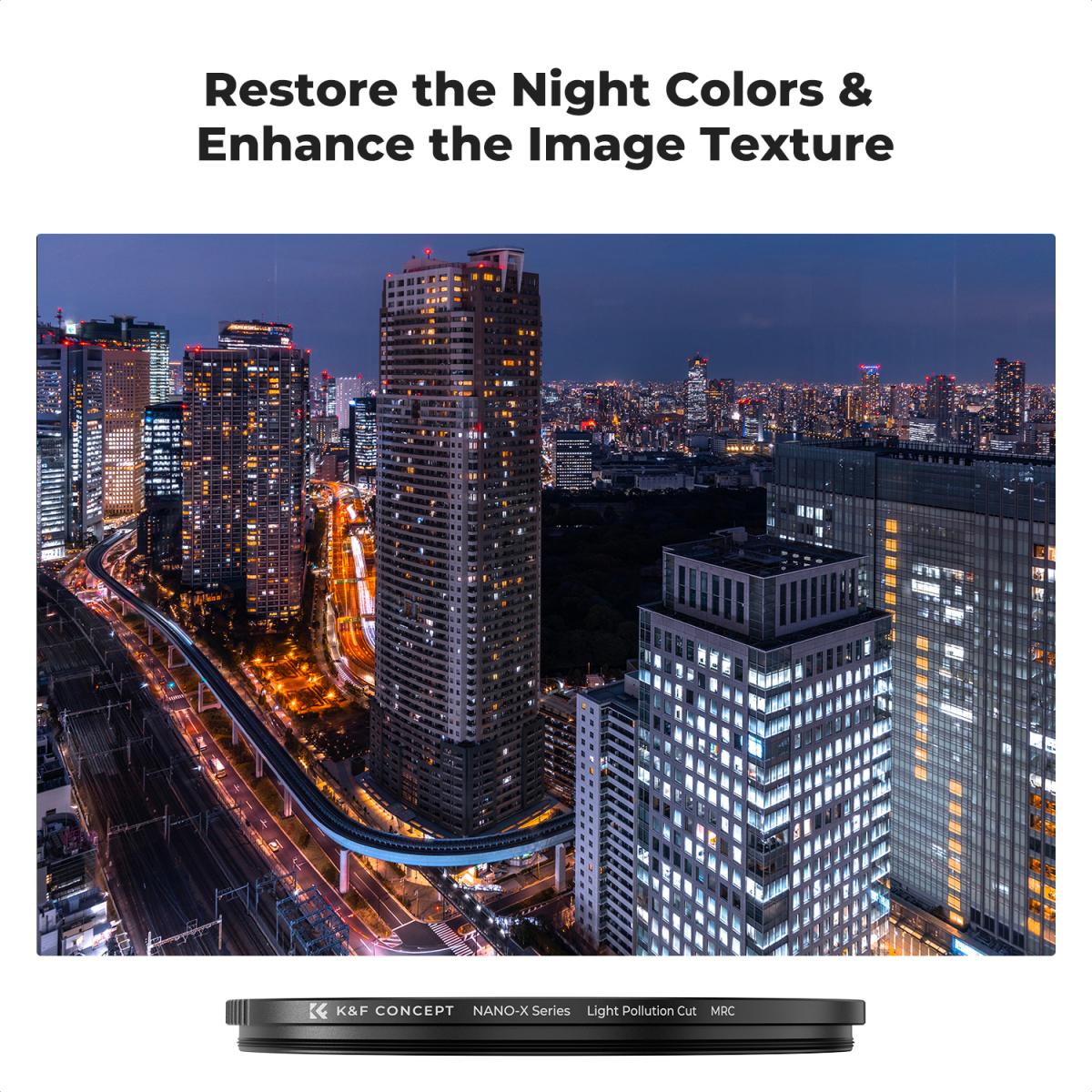 52mm Natural Night Filter - Multiple Layer Nano Coating Pollution ...