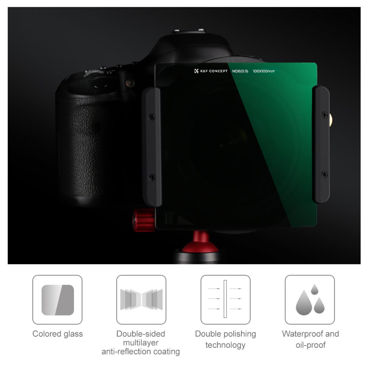 Camera Lens Neutral Density Filters Square ND8 100*100mm - KENTFAITH