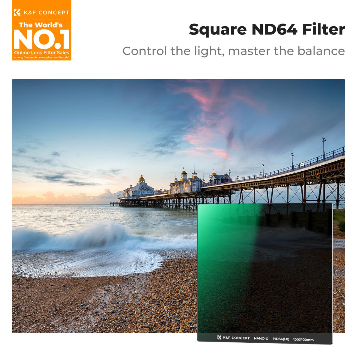 Cokin 6 Stop Nd Filter, Nd64 100*100Mm (1.8/6 Stops) | K&F Concept ...