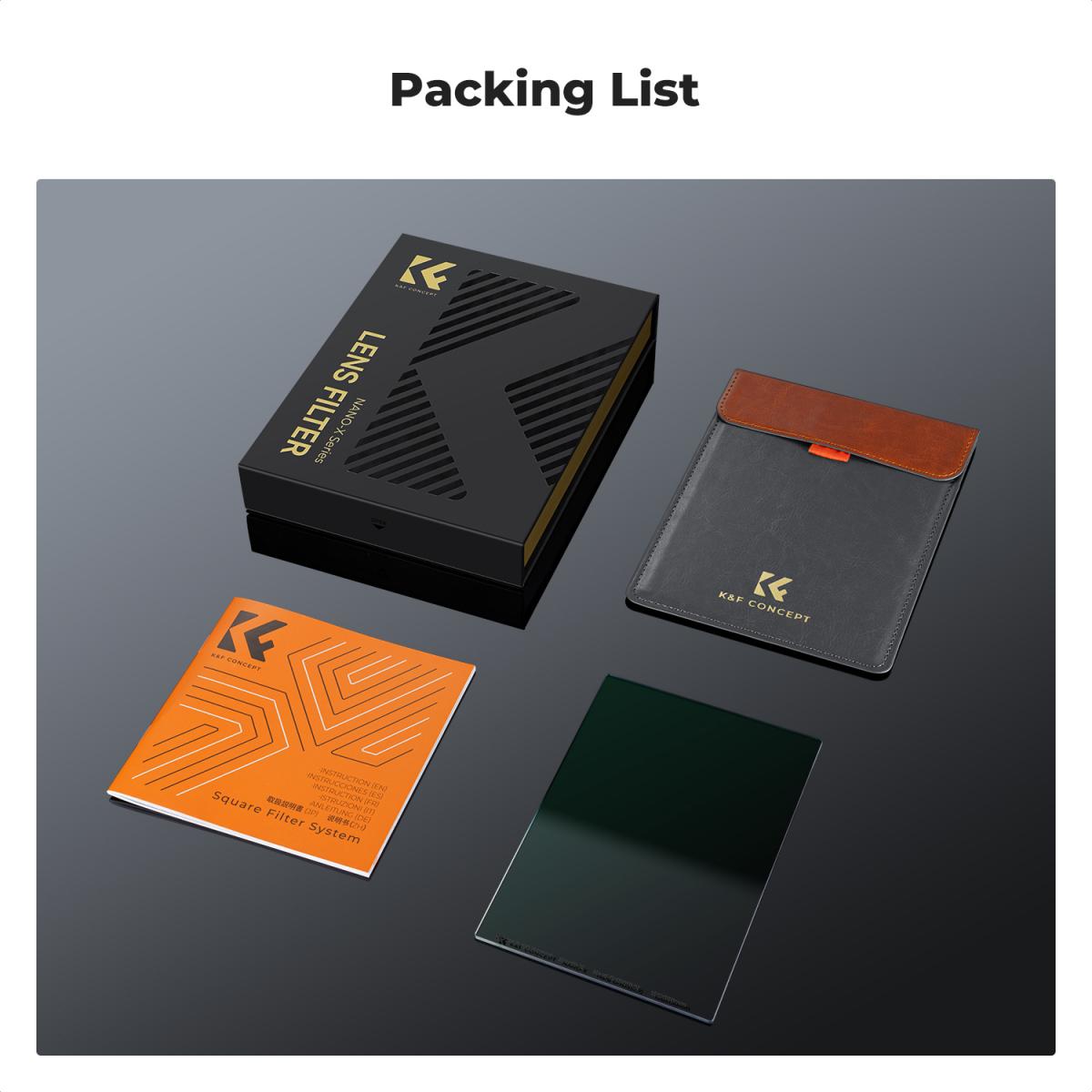 100x150x2mm GND8 Filter 0.9（3 Stops), Hard Grad ND Filter, 28-layer ...