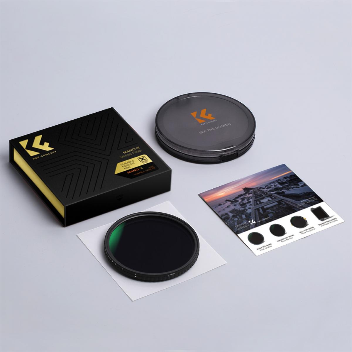 Variable Neutral Density Nd Lens Filter 67Mm Nd32-Nd512 K&F Concept ...