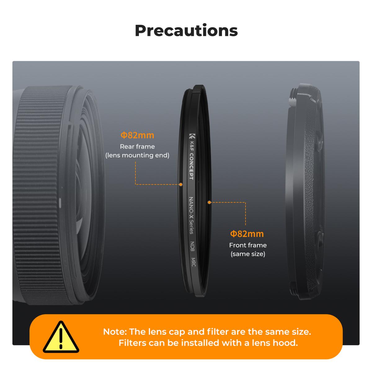 55mm ND64 (6 Stop) Lens Filter Fixed Neutral Density Filter - K&F Concept