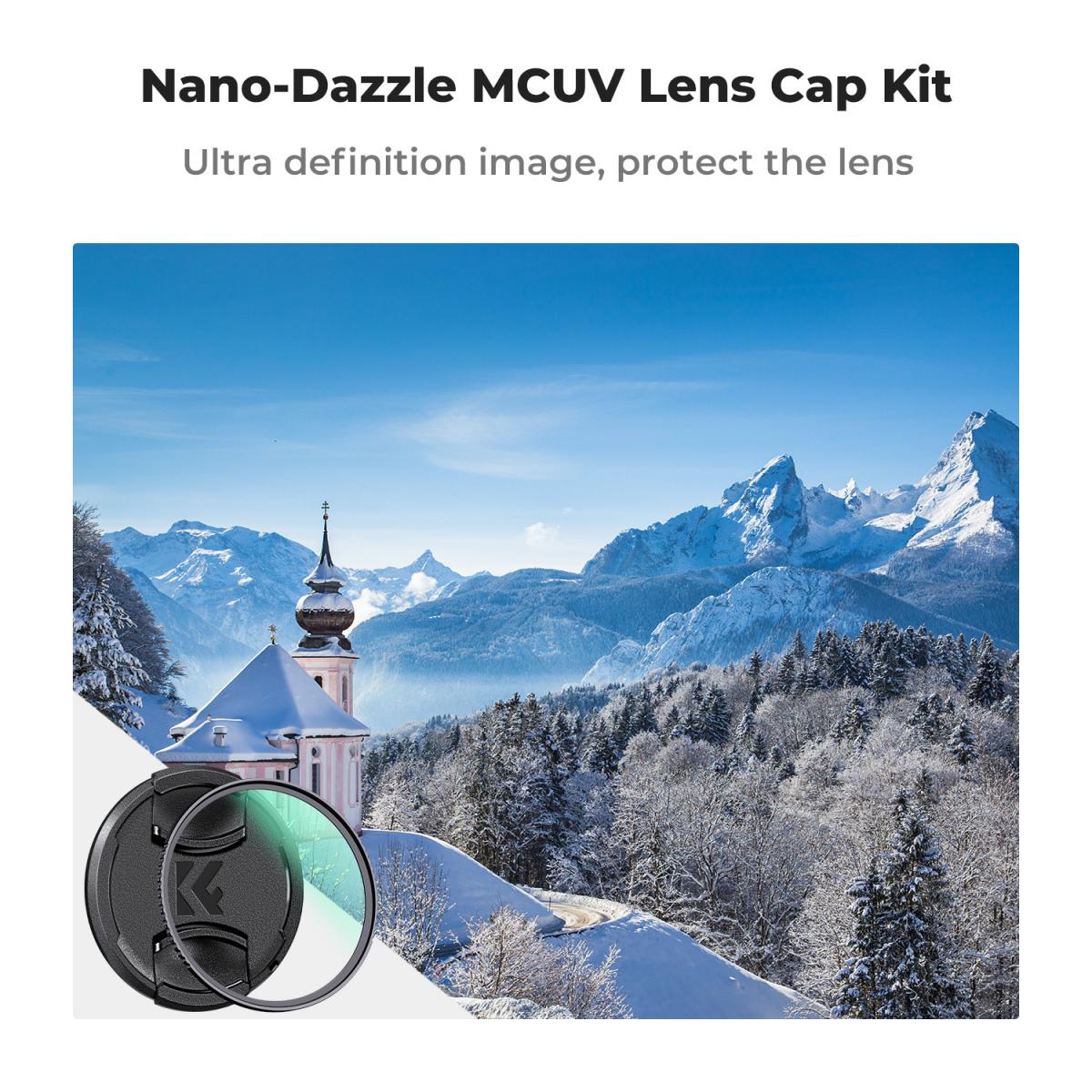 62mm MCUV Lens Protection Filter with Filter Cap Nano-Dazzle Series ...