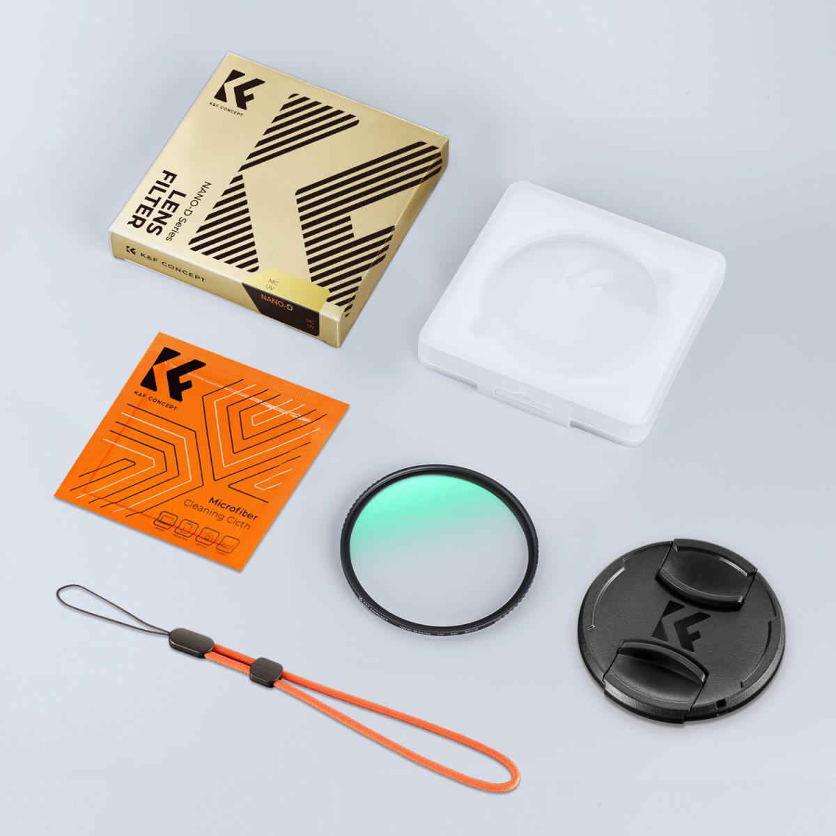 62mm MCUV Lens Protection Filter with Filter Cap Nano-Dazzle Series ...