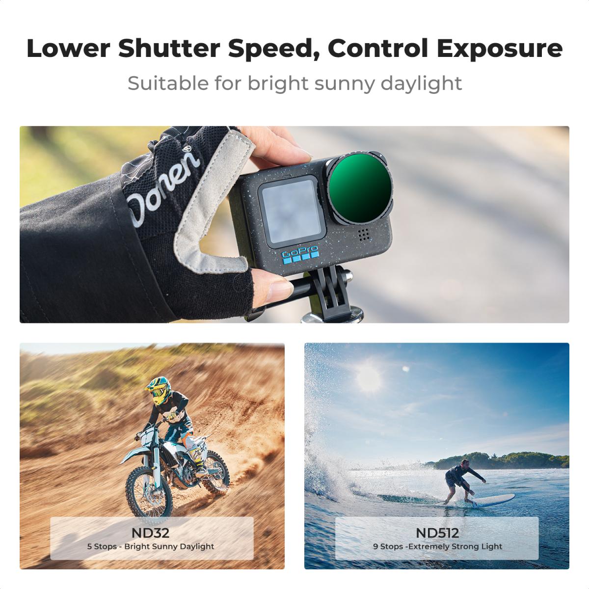 Nd Filter For Gopro Hero 5, Nd32-512 13 12/11/10/9 | K&F Concept ...