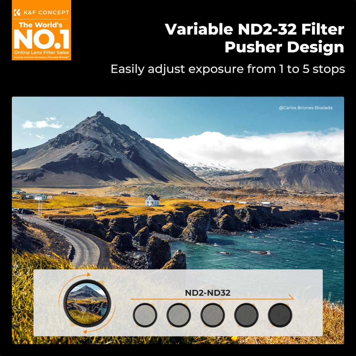 Pro Camera Filters 82Mm Nd2-32 36-Layer K&F Concept - KENTFAITH